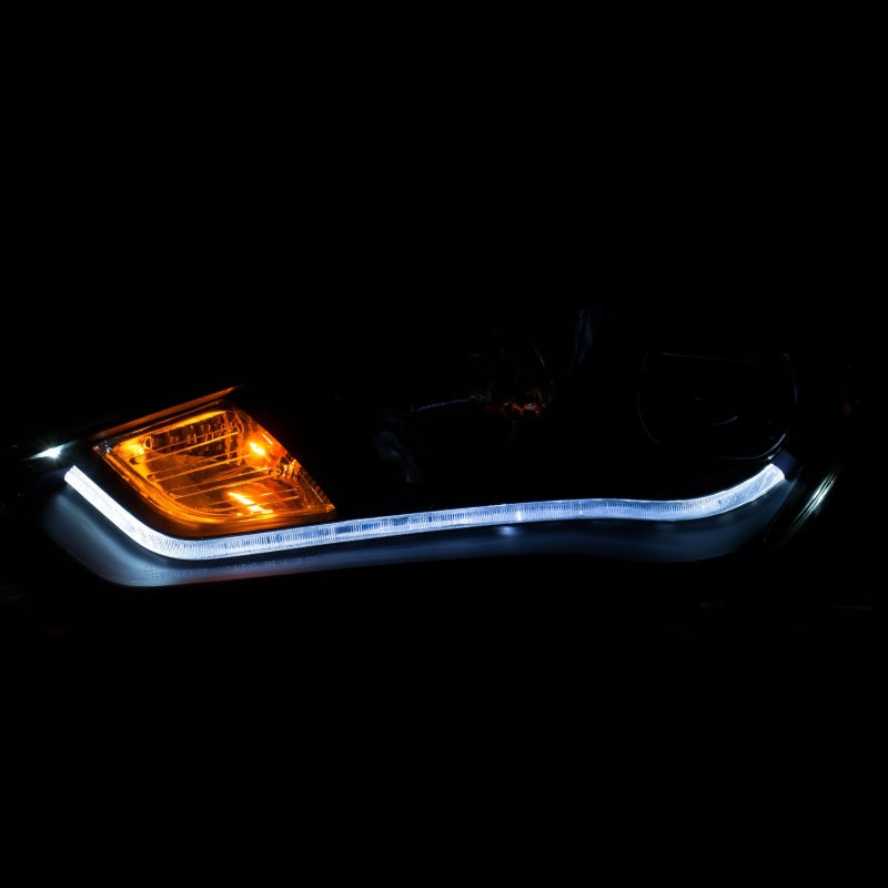 ANZO 2013-2015 Hyundai Genesis Projector Headlights w/ Plank Style Des ...